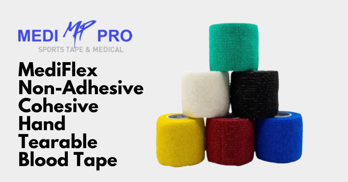 MediFlex Non-Adhesive Cohesive Hand Tearable Blood Tape | SportsTape ...